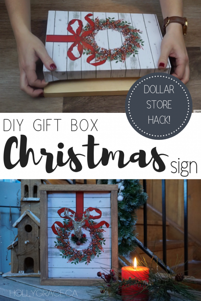 DIY Christmas Gift Box Sign • Holly Grace